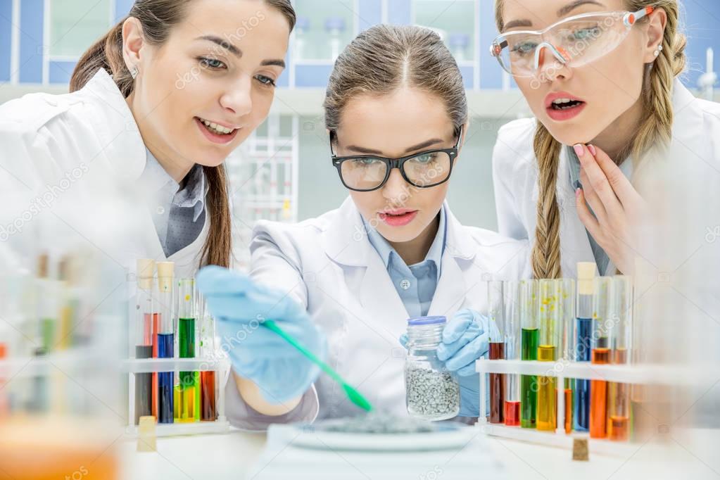 Female scientists in lab — Stock Photo © AndreyBezuglov #137481416 Female scientists in lab — Stock Photo © AndreyBezuglov #137481416