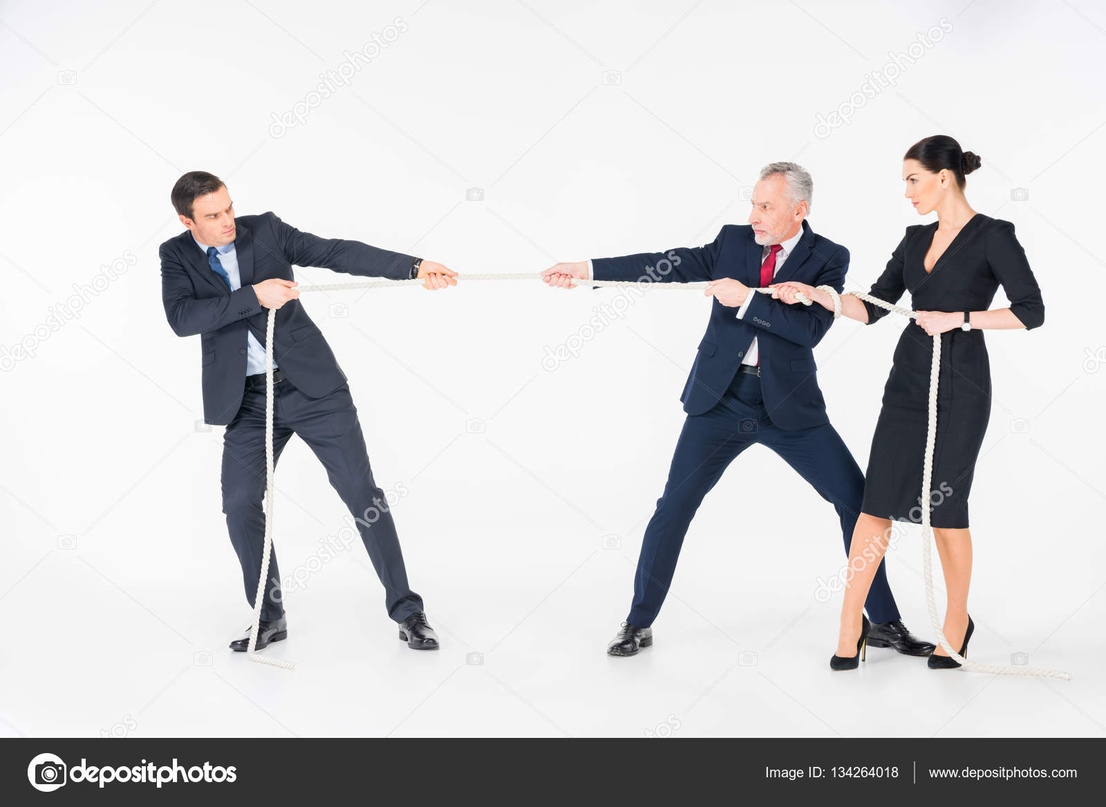 Businesspeople pulling rope — Stock Photo © IgorTishenko #134264018