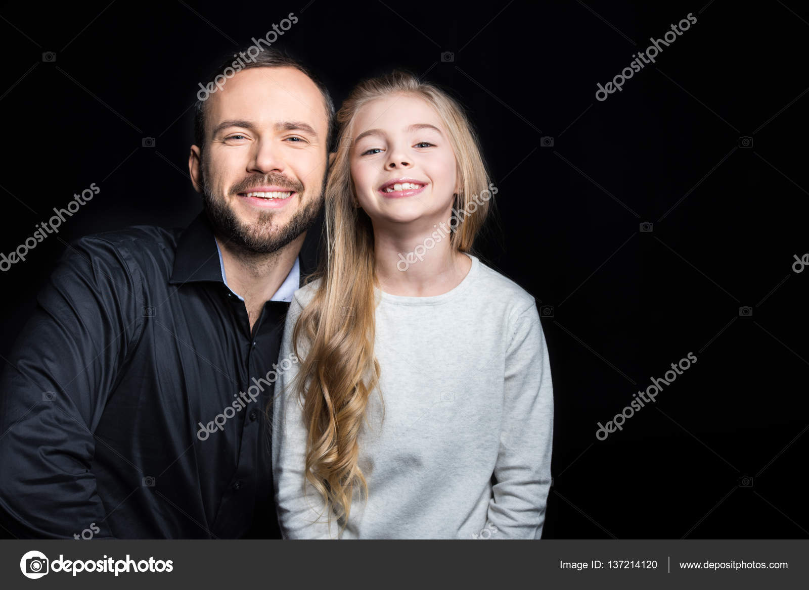 Smiling father and daughter — Stock Photo © IgorTishenko #137214120 Smiling father and daughter — Stock Photo © IgorTishenko #137214120