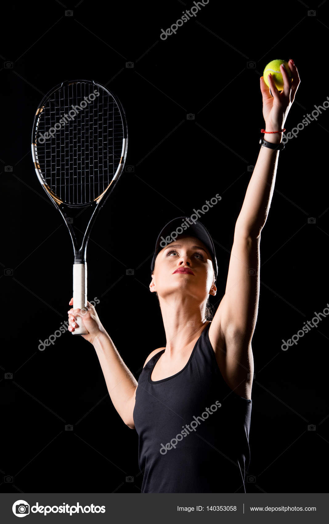 Jugadora de tenis femenina — Foto de stock © IgorTishenko #140353058 Jugadora de tenis femenina — Foto de stock © IgorTishenko #140353058