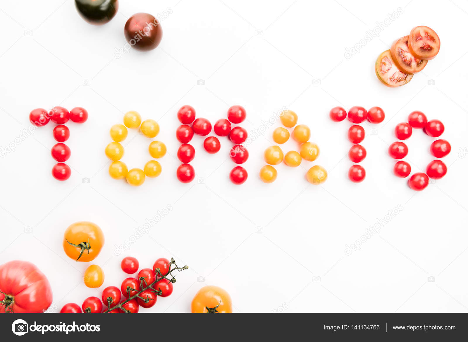 Colorful tomato word — Stock Photo © IgorTishenko #141134766