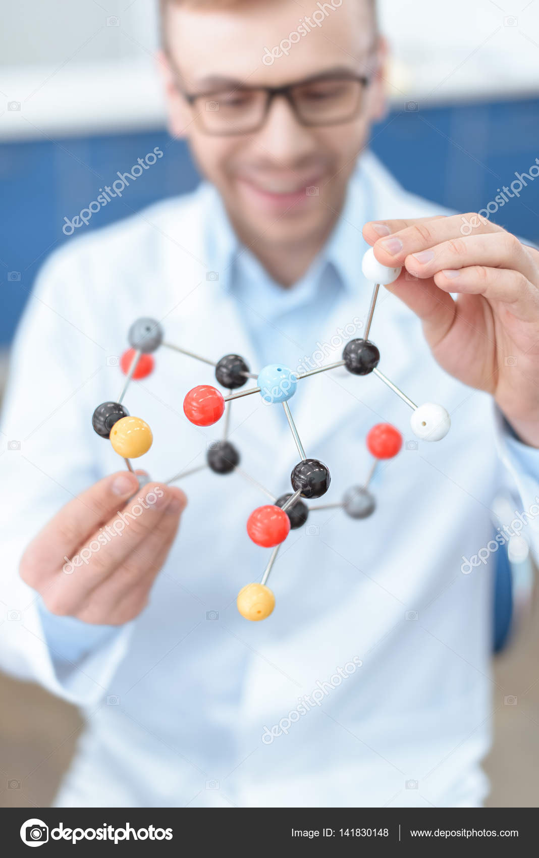 Scientist with molecular model — Stock Photo © IgorTishenko #141830148 Scientist with molecular model — Stock Photo © IgorTishenko #141830148
