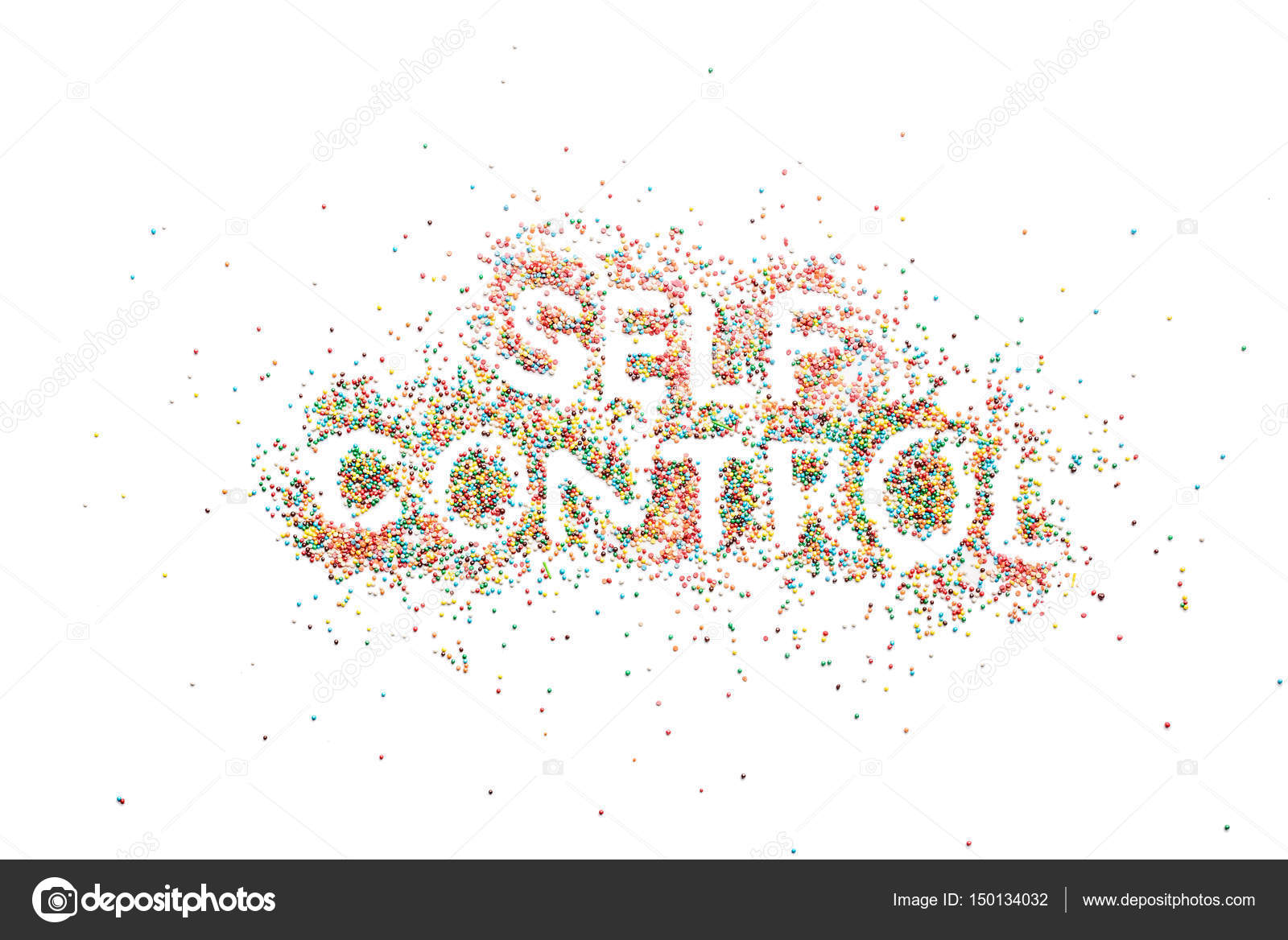 Self control lettering from sweets — Stock Photo © IgorTishenko #150134032