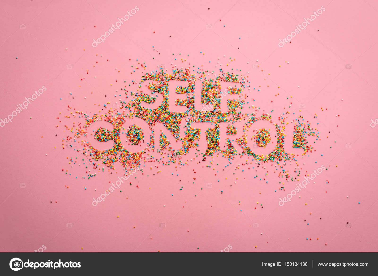 Self control lettering from sweets — Stock Photo © IgorTishenko #150134138