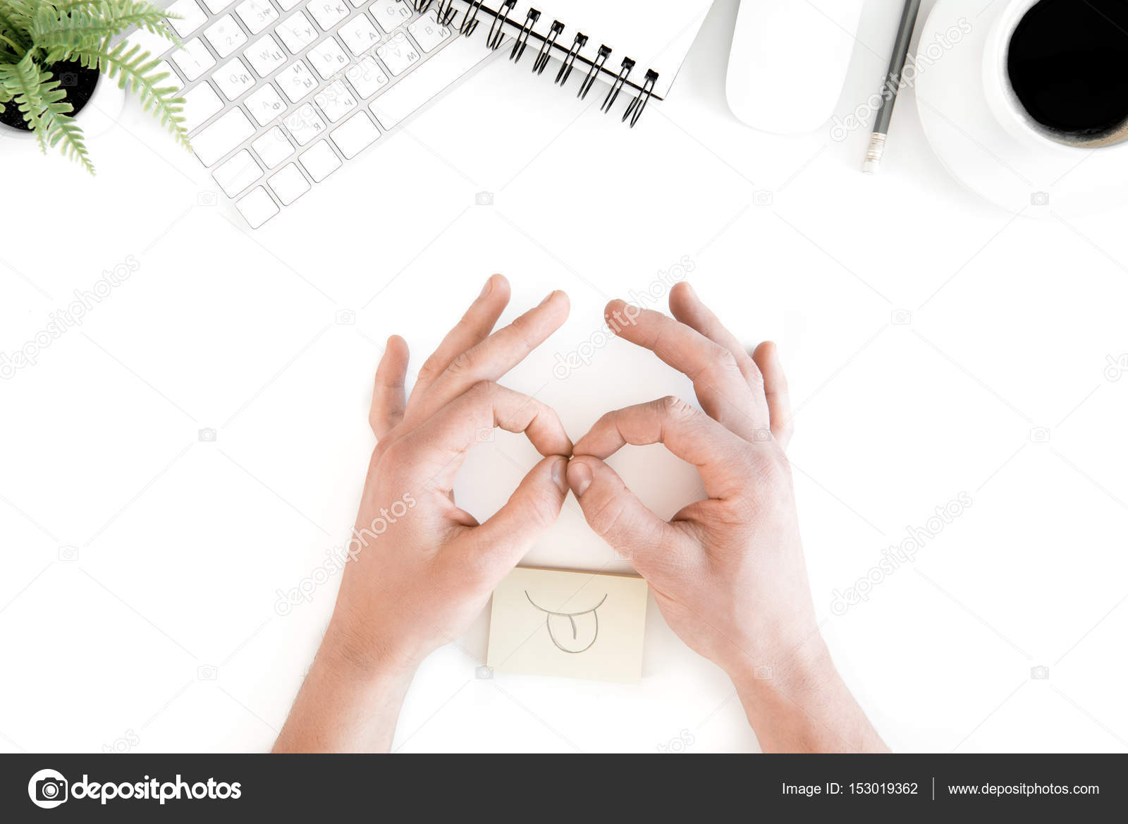 Human hands at workplace — Stock Photo © IgorTishenko #153019362