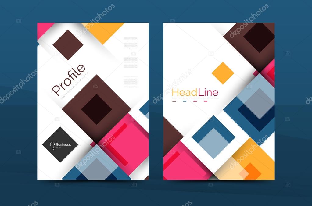 Image vectorielle Ensemble de pages de taille a4 recto et verso ...