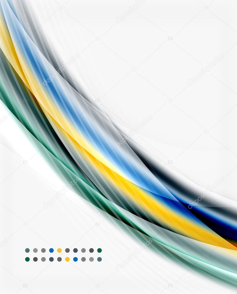 Translucent wave on white background Stock Vector by ©akomov 128469954