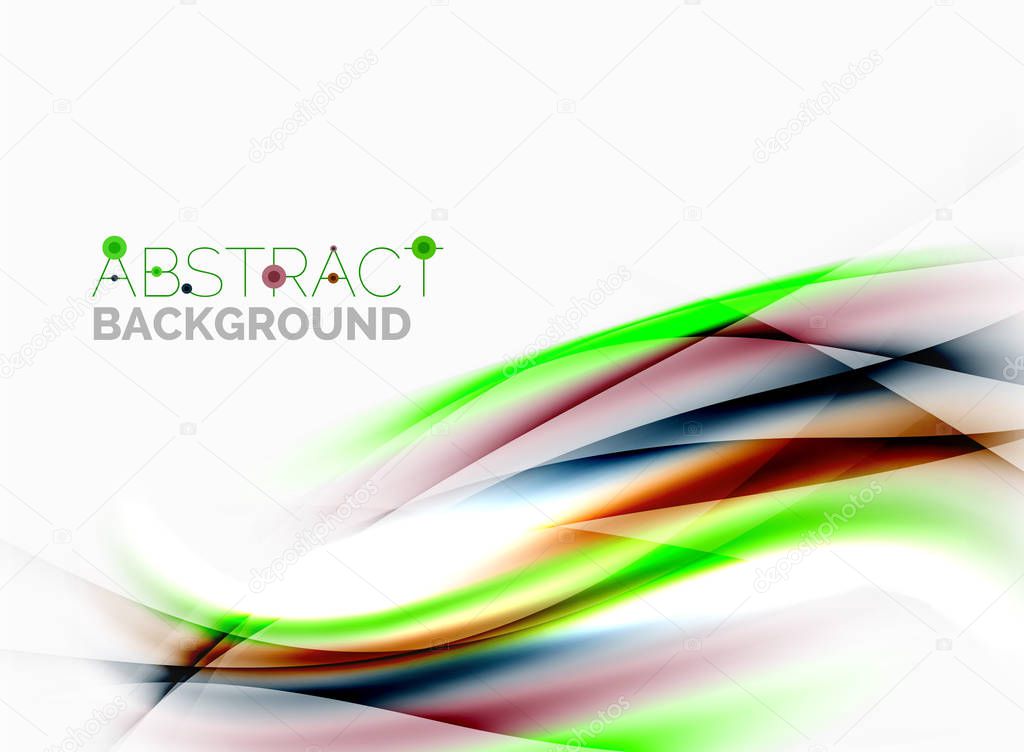 Smooth lines, abstract background Stock Vector Image by ©akomov #129319278