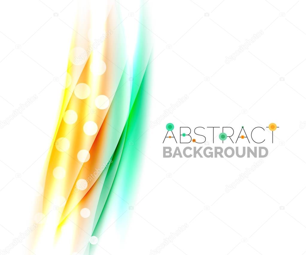 Shiny color lines on white background - motion Stock Vector Image by ...