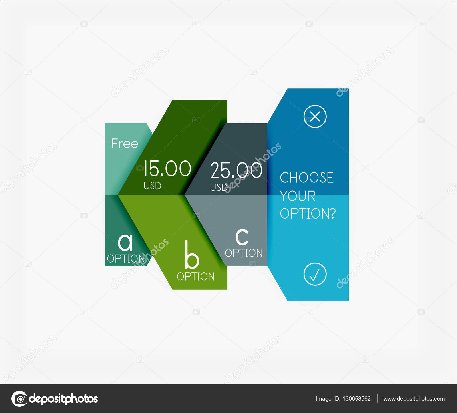 Paper infographic template Stock Vector by ©akomov 130658562