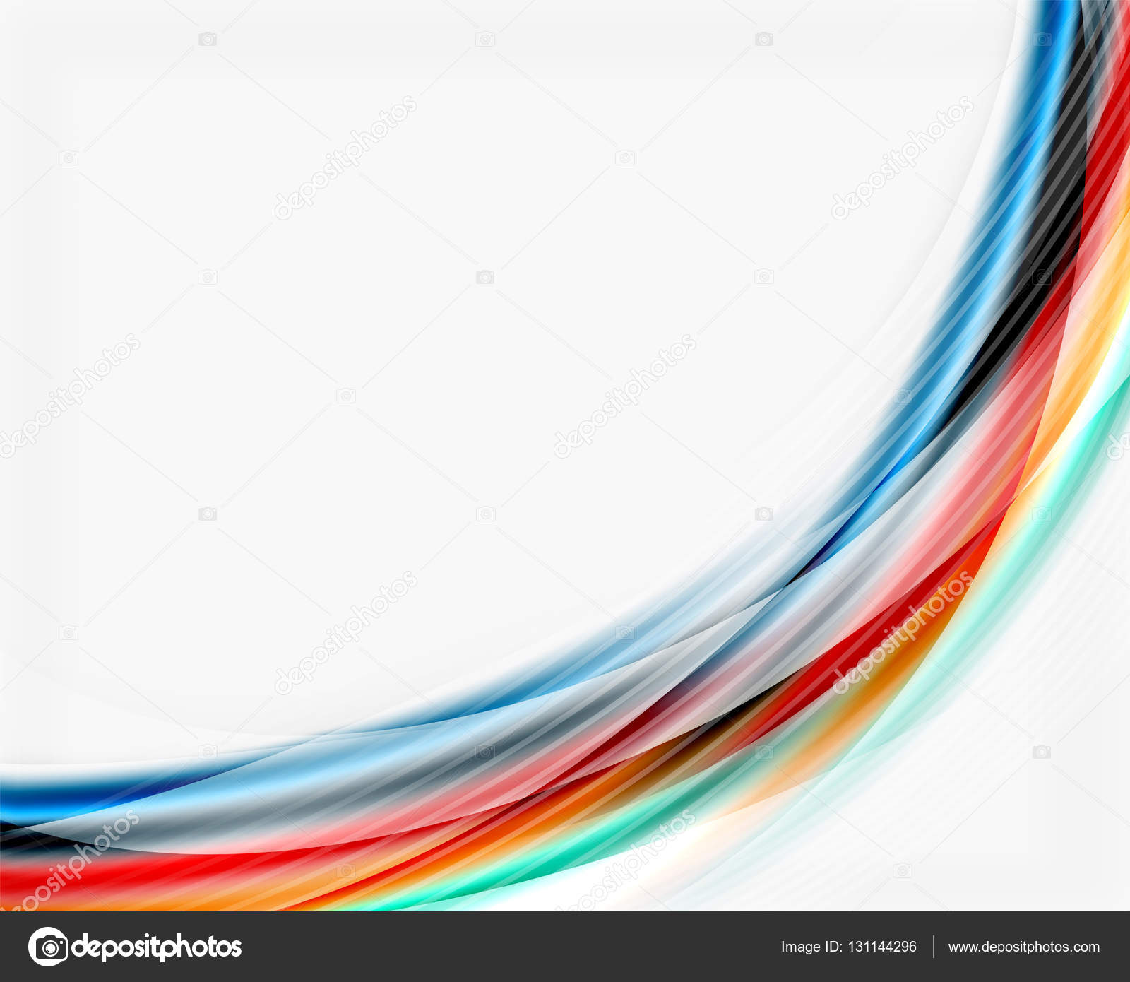 Translucent vector wave line, business or technology template — Stock ...