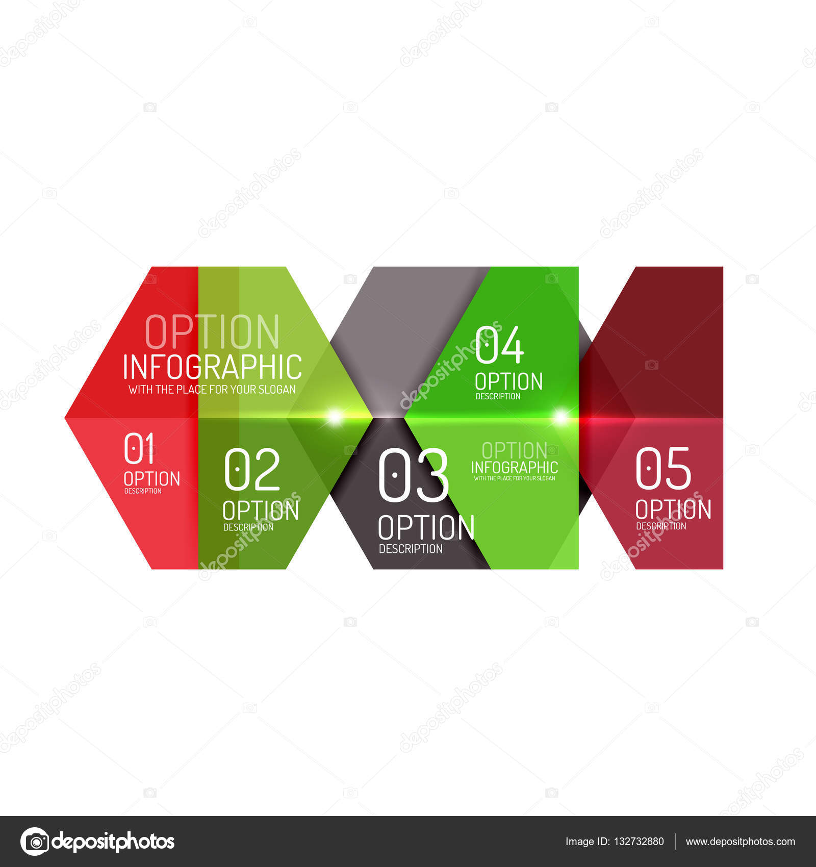 Paper business option button infographic templates Stock Vector by ...