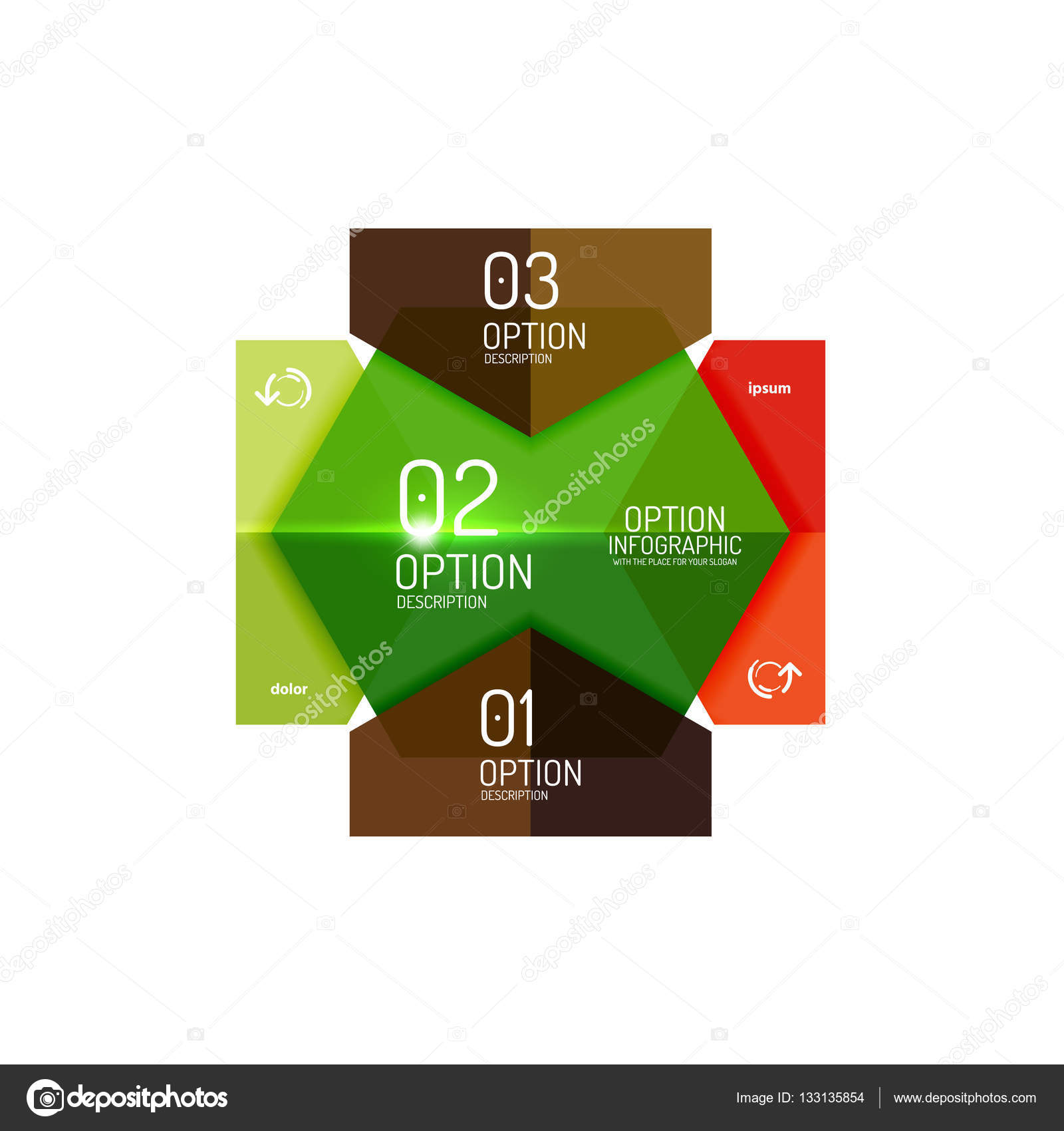 Business option diagram templates Stock Vector by ©akomov 133135854