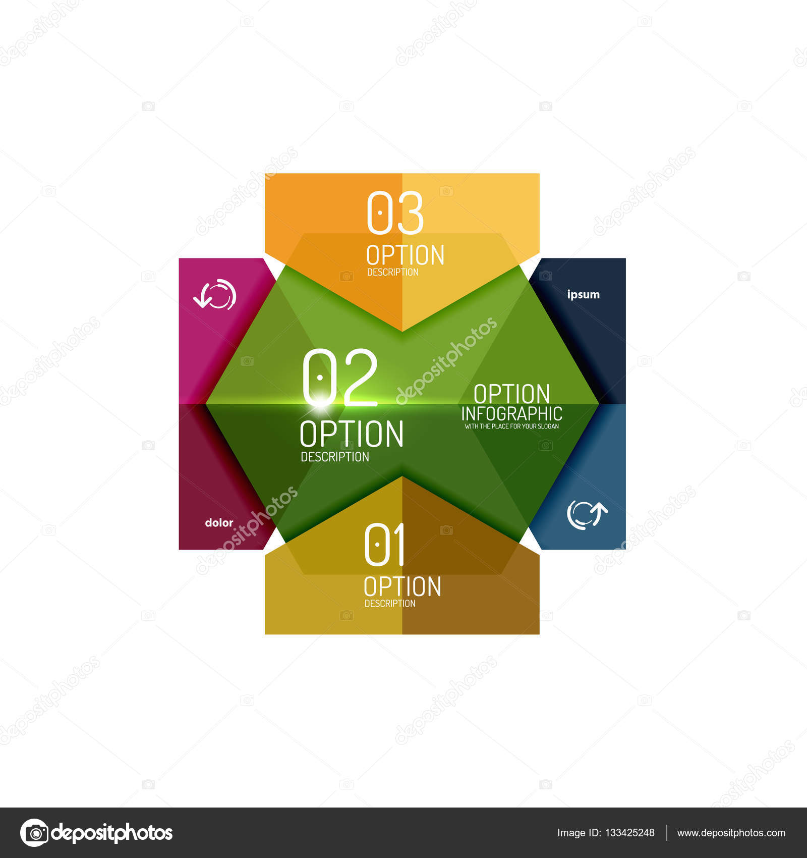 Business option diagram templates Stock Vector Image by ©akomov #133425248