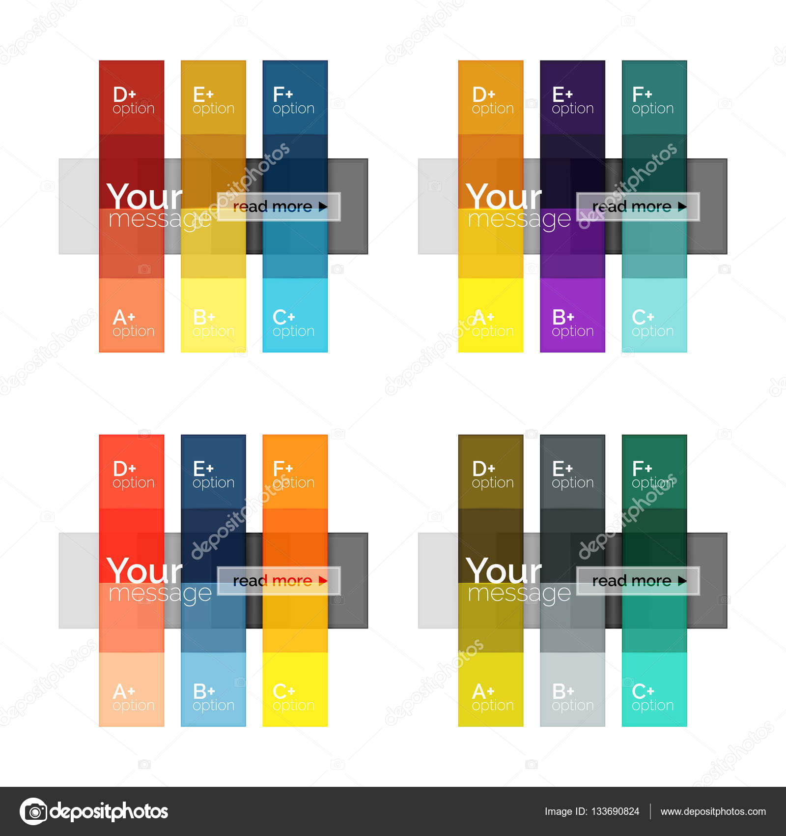 Vector color stripes infographics templates Stock Vector by ©akomov ...