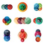 Set of round option diagram template for your data or options Stock ...