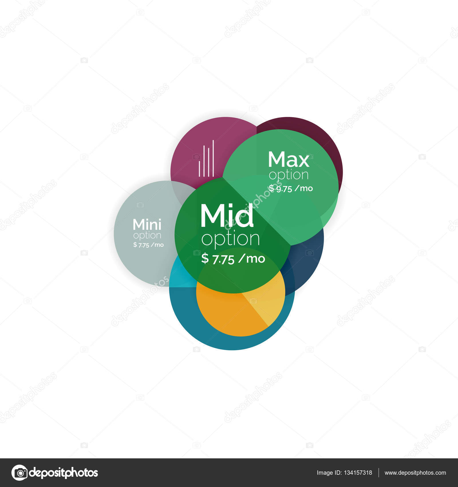 Circle business option diagrams Stock Vector by ©akomov 134157318