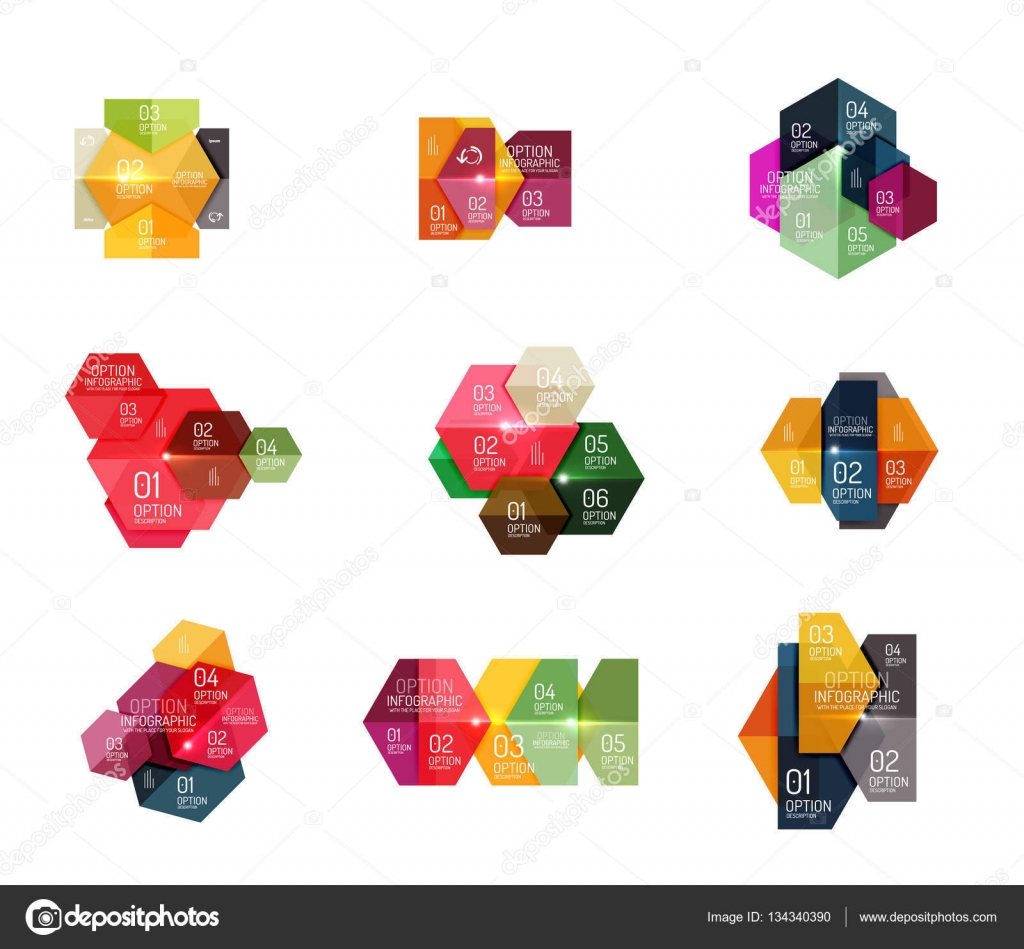 Infographic modern templates - geometric shapes Stock Vector by ©akomov ...