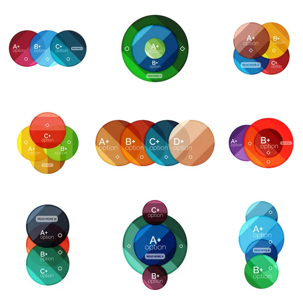 Set of round option diagram template for your data or options Stock ...