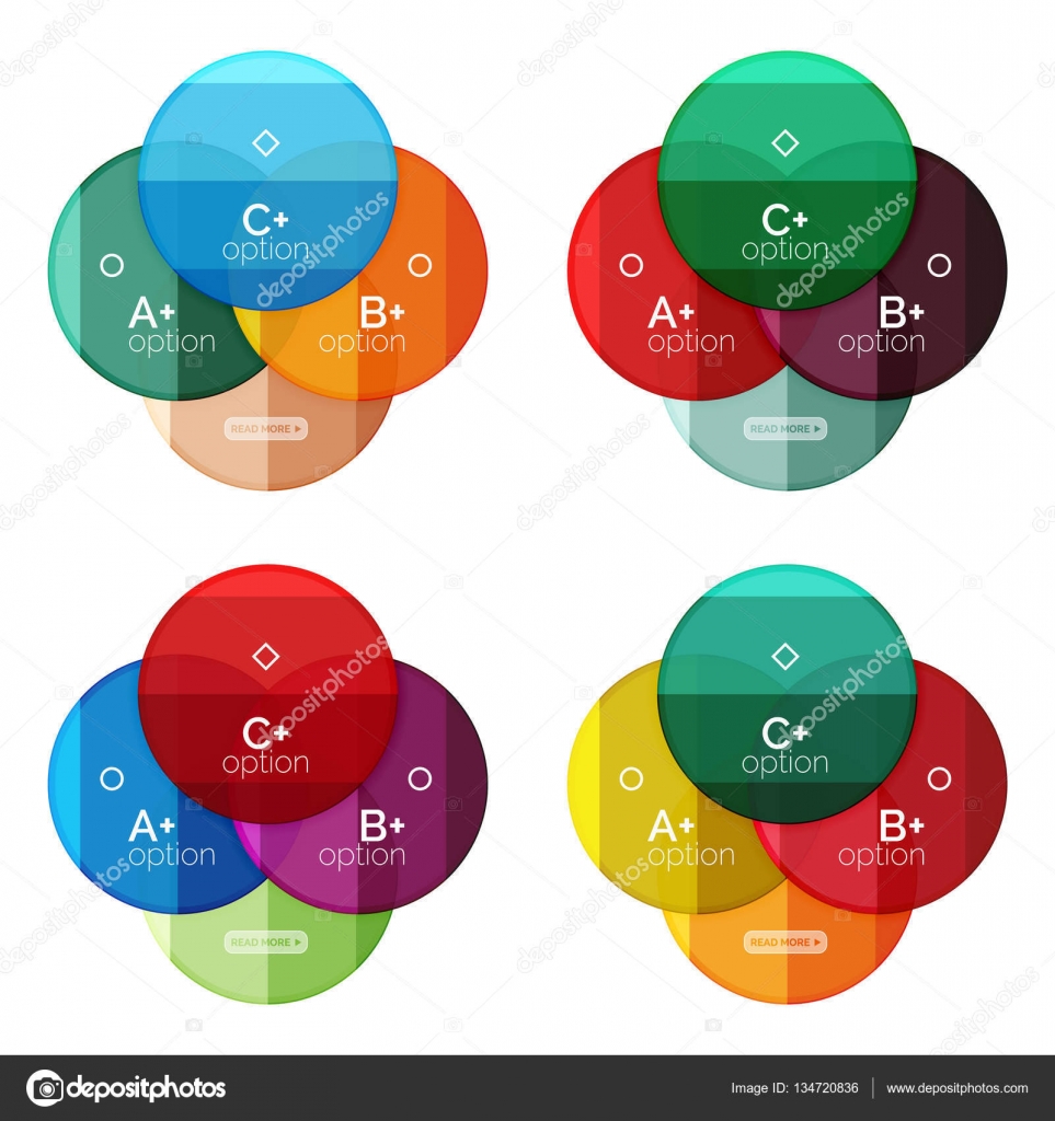 Set of round option diagram template for your data or options Stock ...