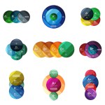 Set of round option diagram template for your data or options Stock ...