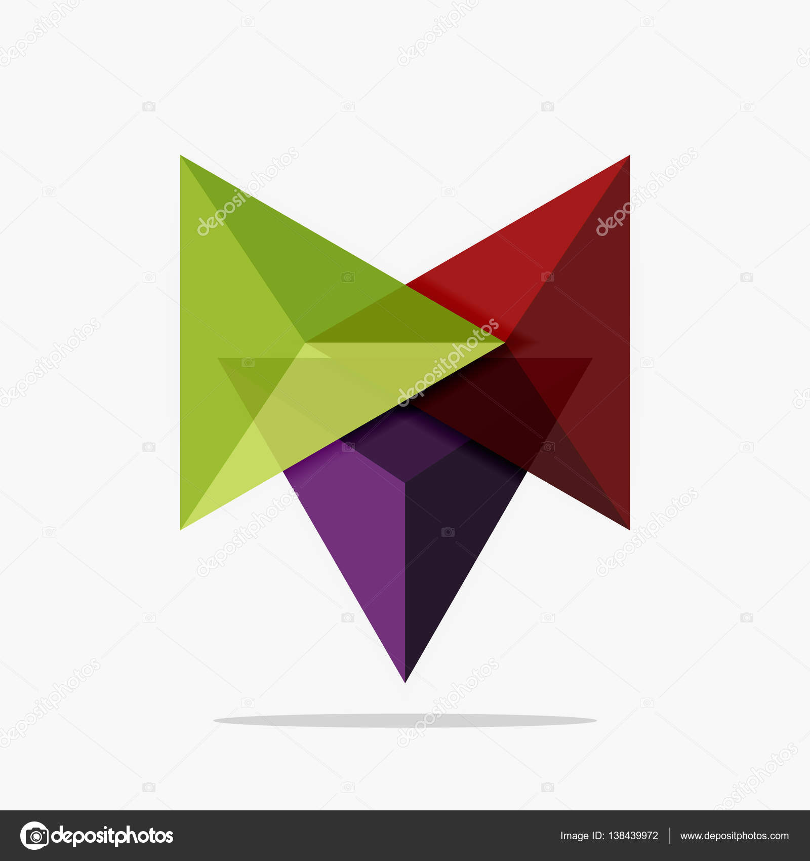 Blank triangle layout business template Stock Vector by ©akomov 138439972