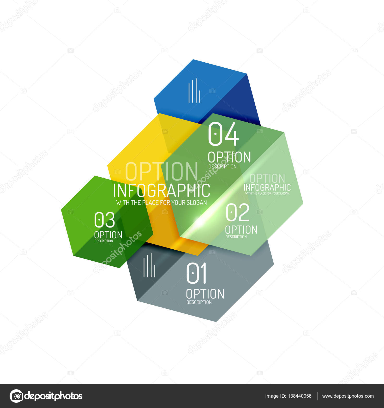 Hexagone infographic diagram templates Stock Vector by ©akomov 138440056