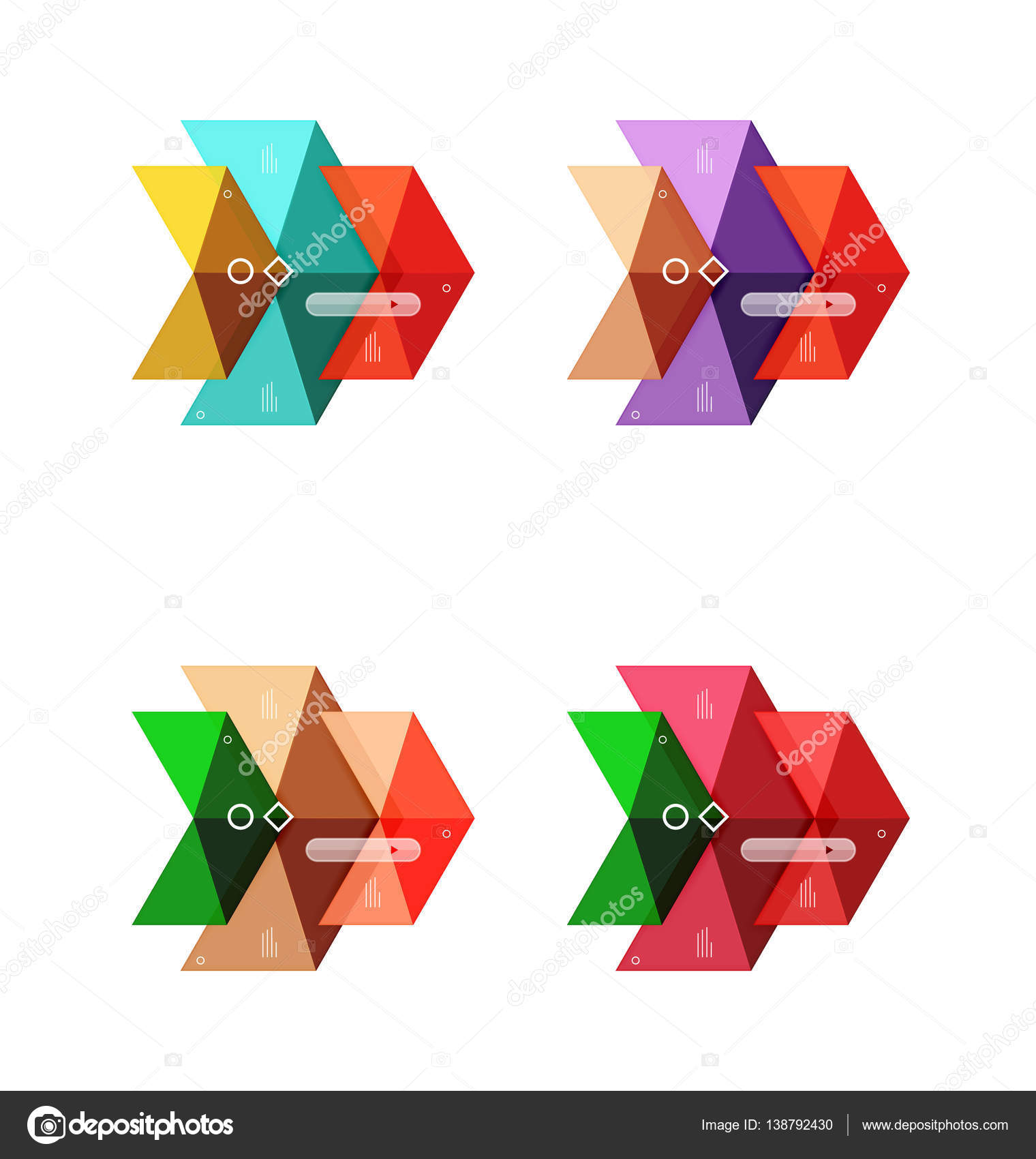 Vector blank infographic arrow templates Stock Vector by ©akomov 138792430