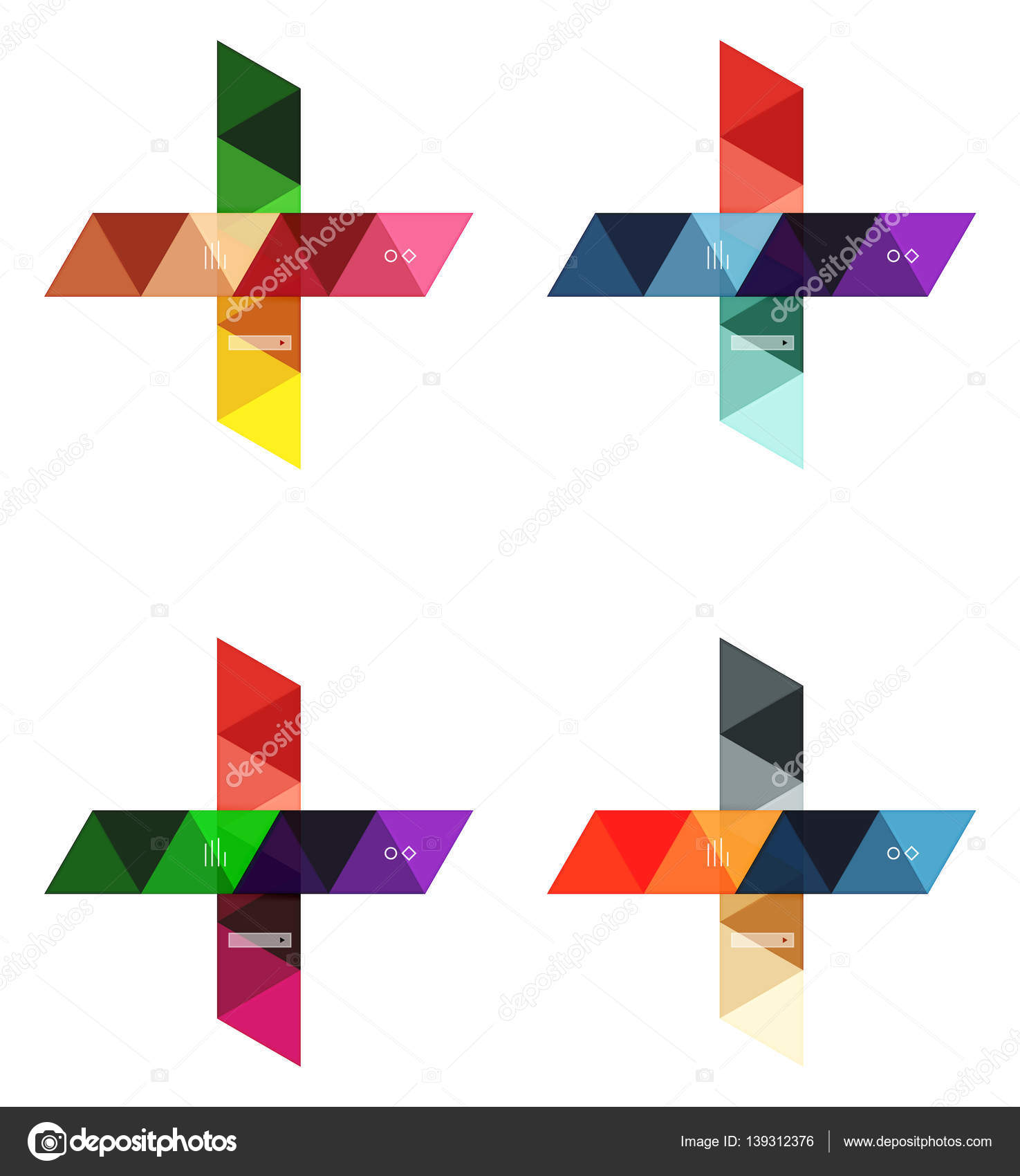 Blank triangle infographic backgrounds Stock Vector by ©akomov 139312376