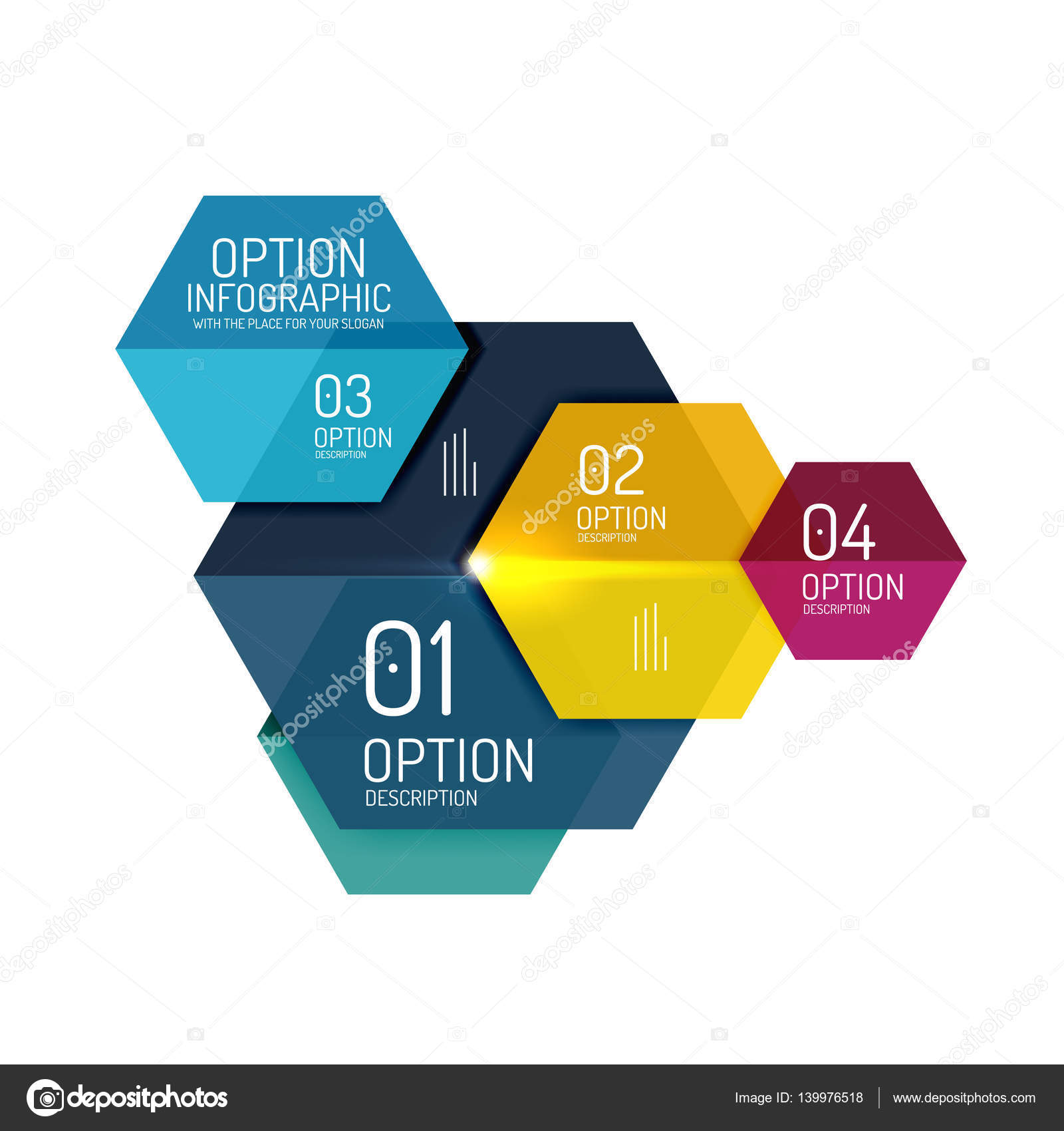 Hexagone infographic diagram templates Stock Vector by ©akomov 139976518