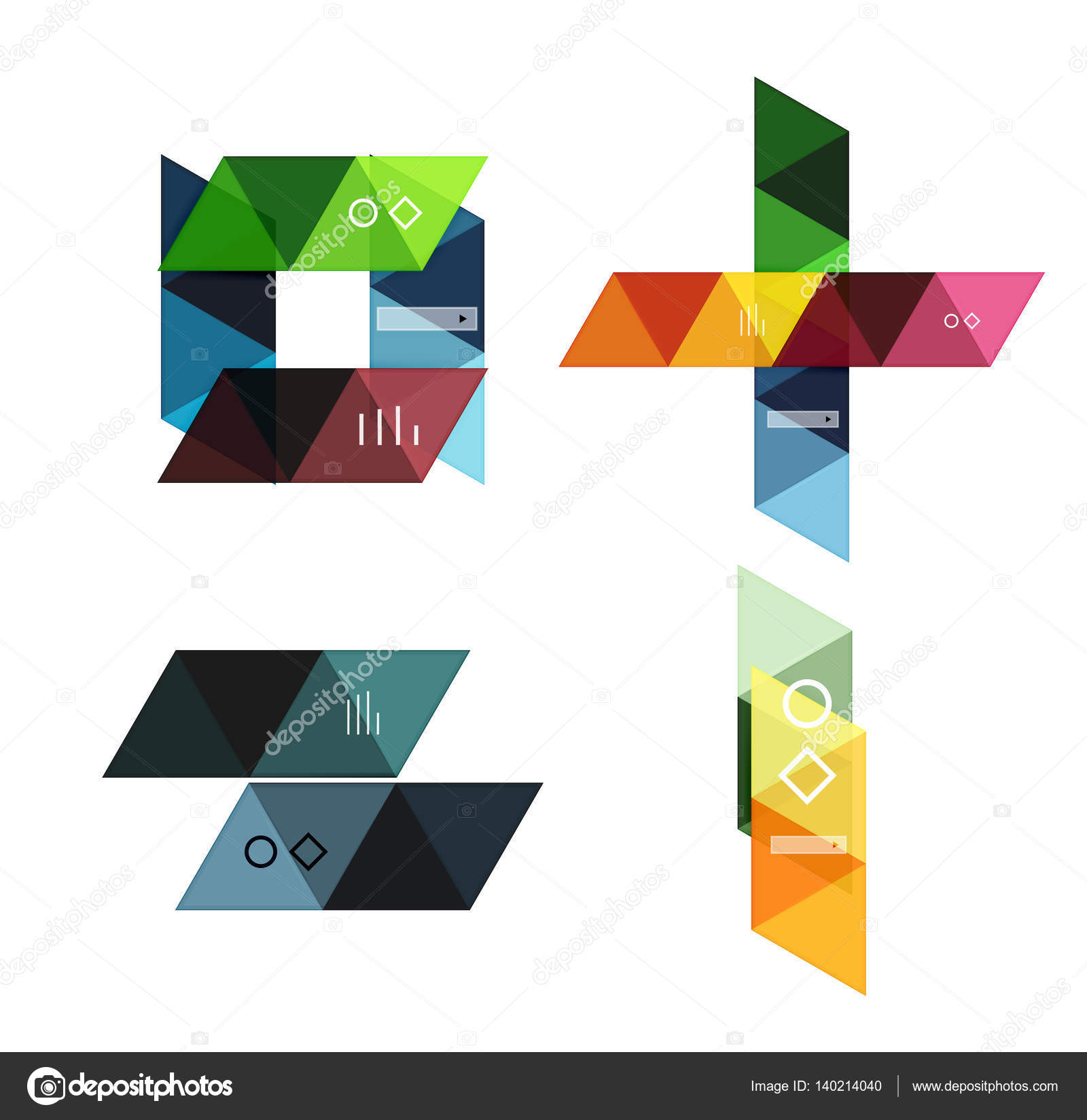 Blank triangle infographic backgrounds Stock Vector Image by ©akomov ...