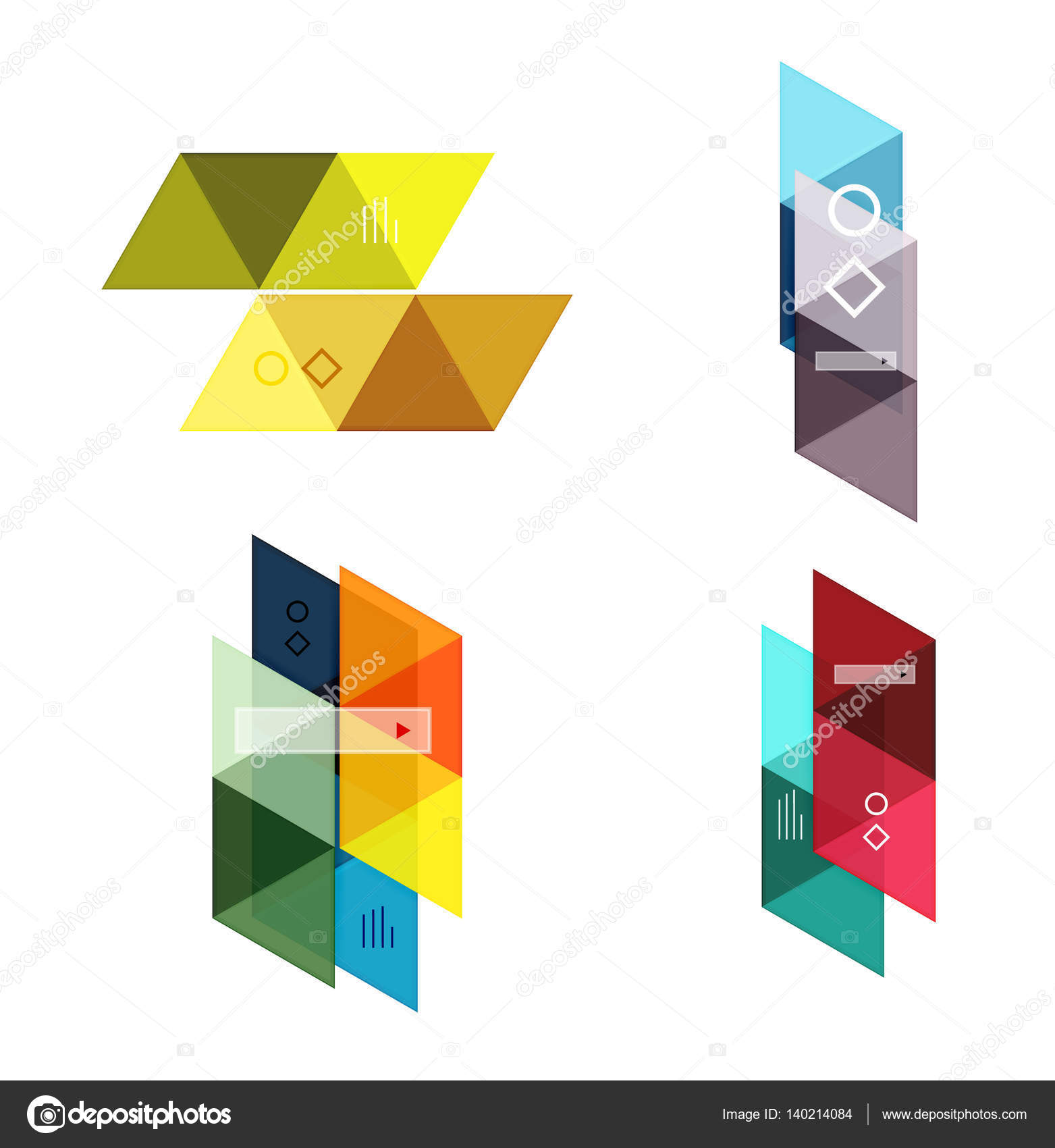 Blank triangle infographic backgrounds Stock Vector Image by ©akomov ...