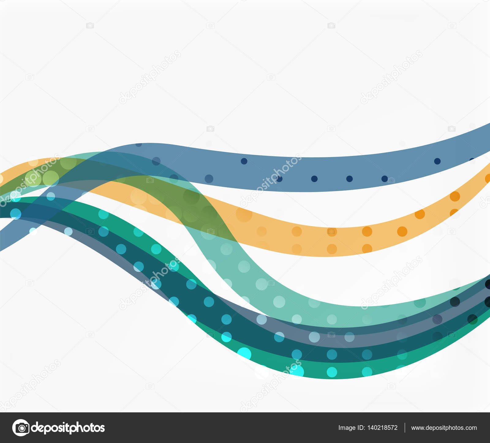 Color overlapping wave stripes, vector abstract background. Stock ...