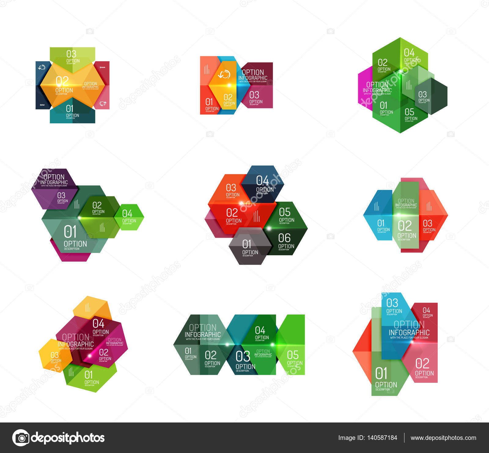 Infographic modern templates - geometric shapes Stock Vector Image by ...