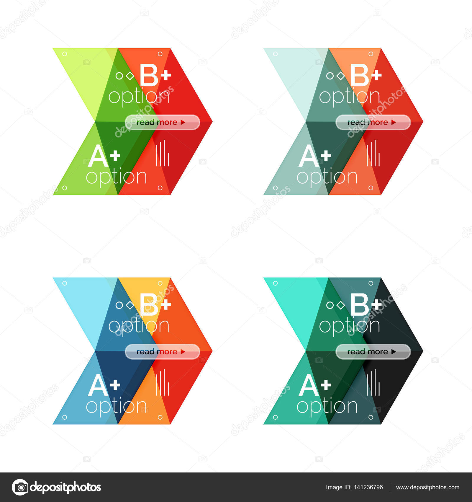 Vector arrow option infographic templates set Stock Vector Image by ...