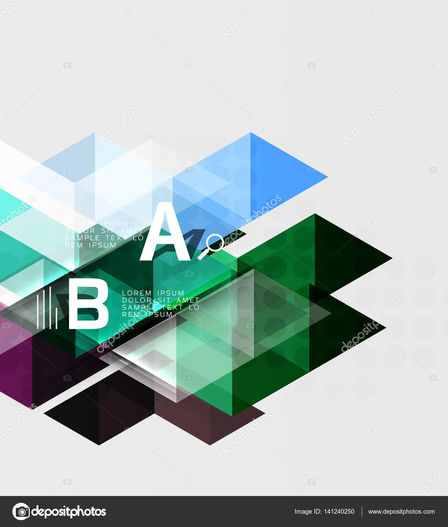 Triangle geometric infographic banner Stock Vector by ©akomov 141240250