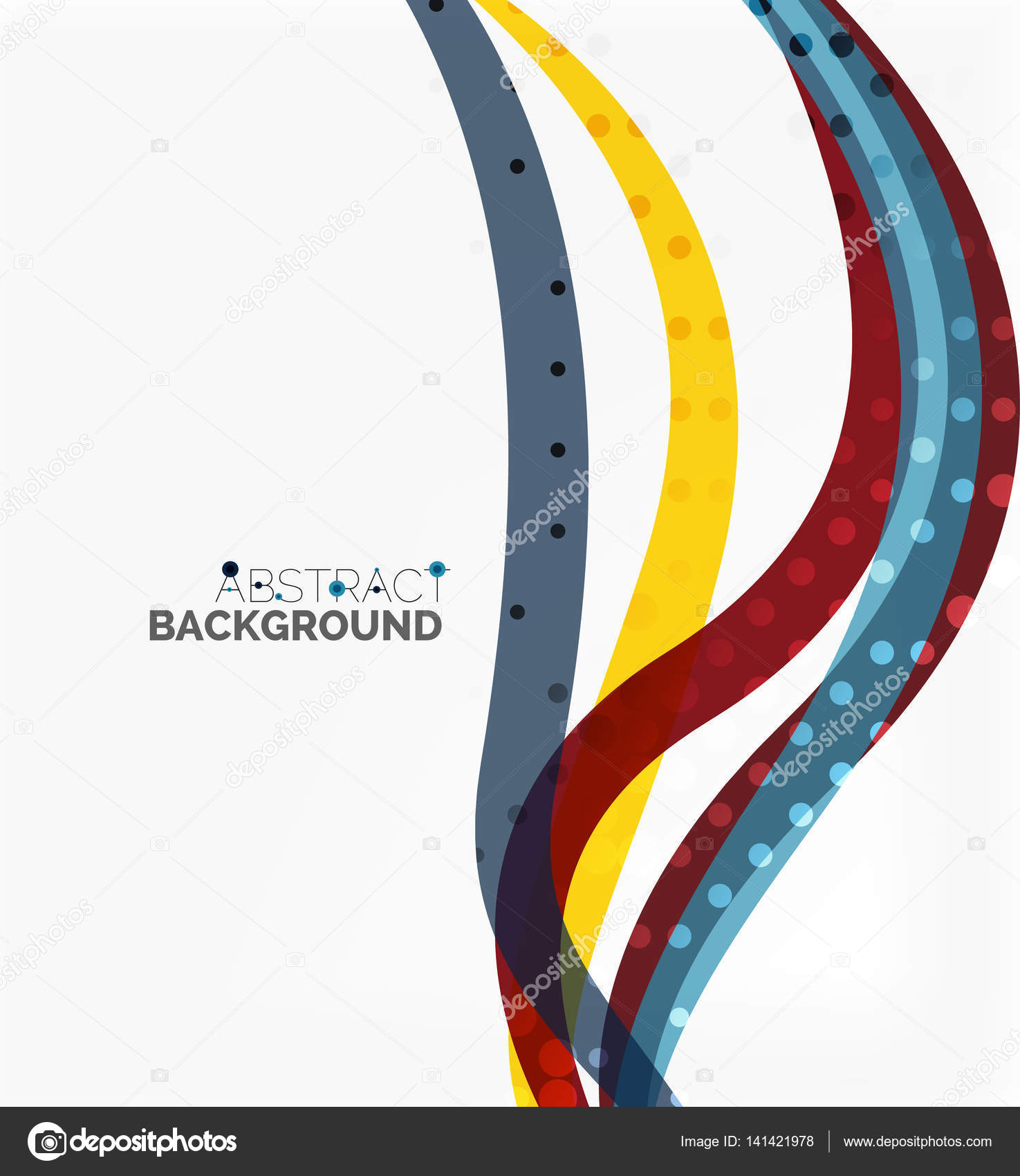 Vector dotted wave template Stock Vector by ©akomov 141421978