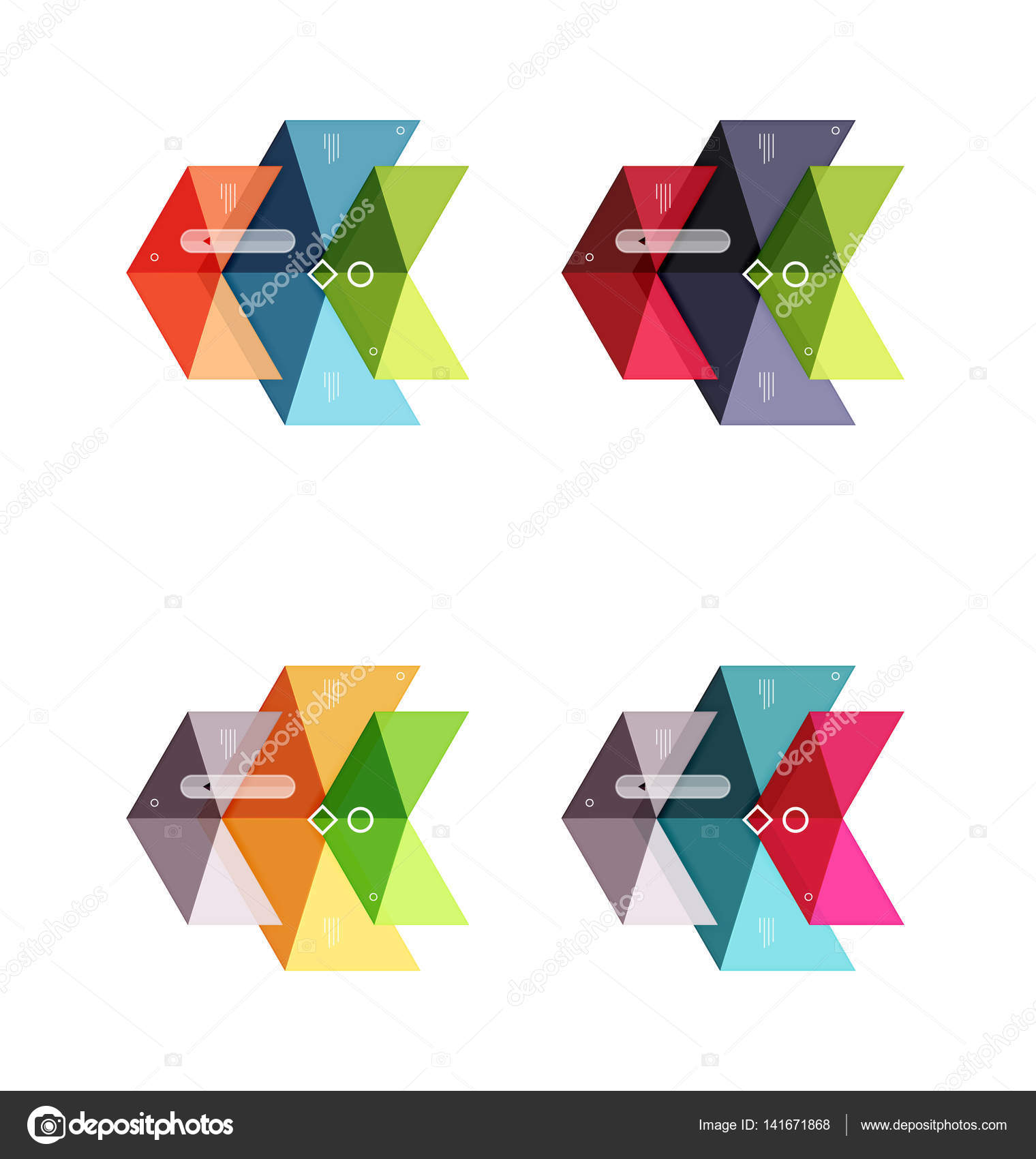 Infográficos de seta vetorial conjunto de modelos de negócios imagem ...