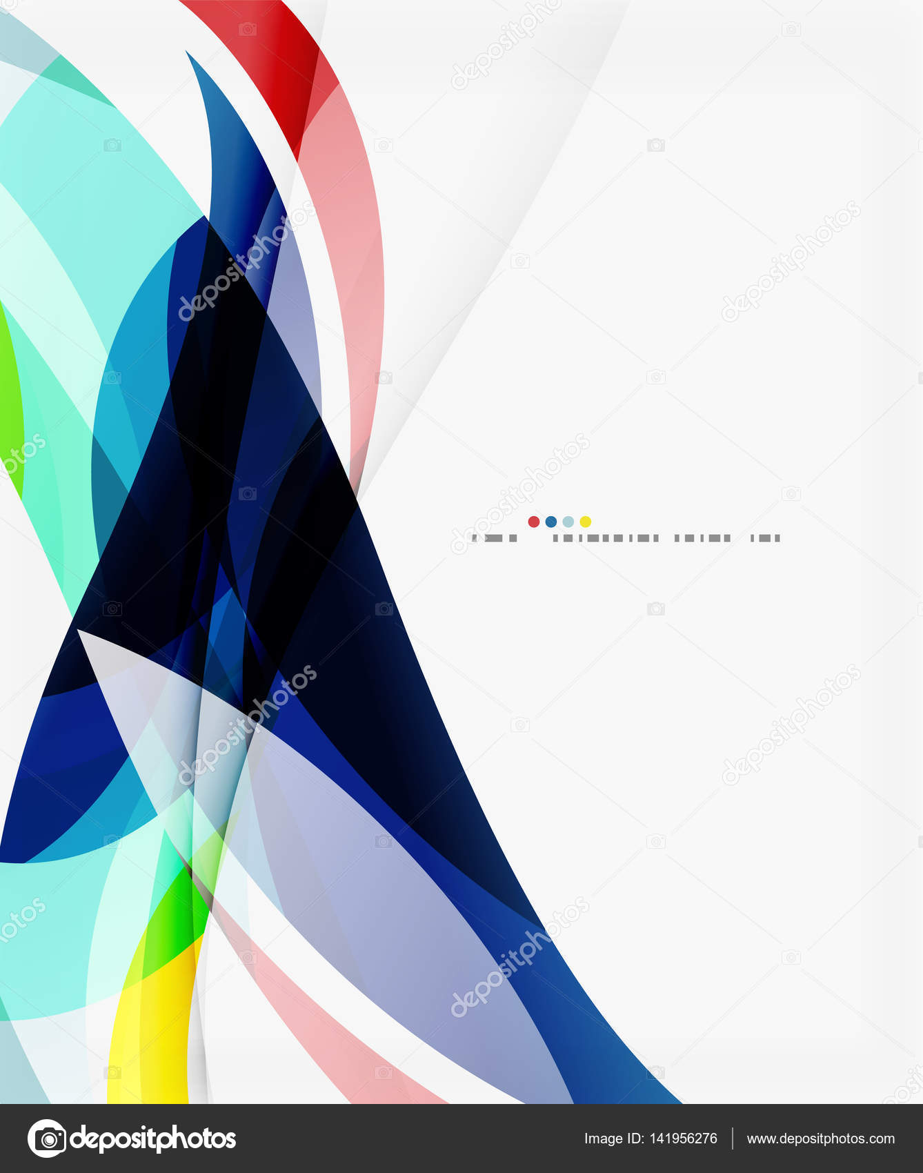 Colorful elegant wave creative layout Stock Vector by ©akomov 141956276