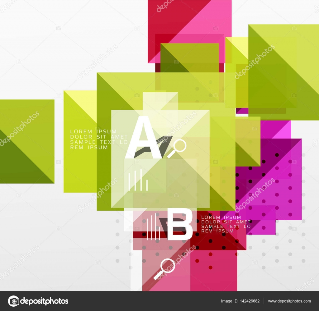 Square infographic banner. Stock Vector Image by ©akomov #142426682
