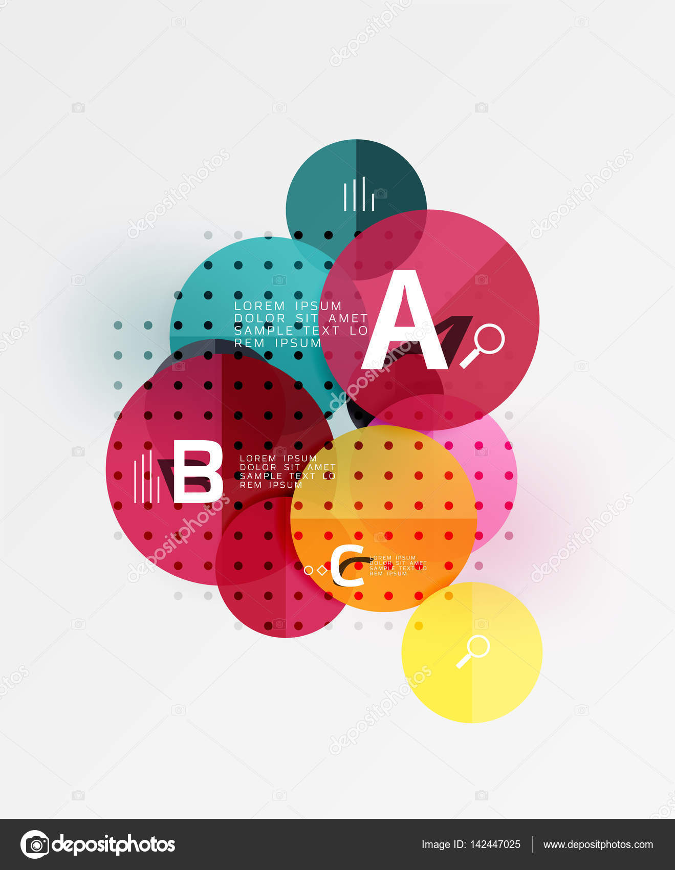Vector circle bubbles modern geometric background Stock Vector by ...