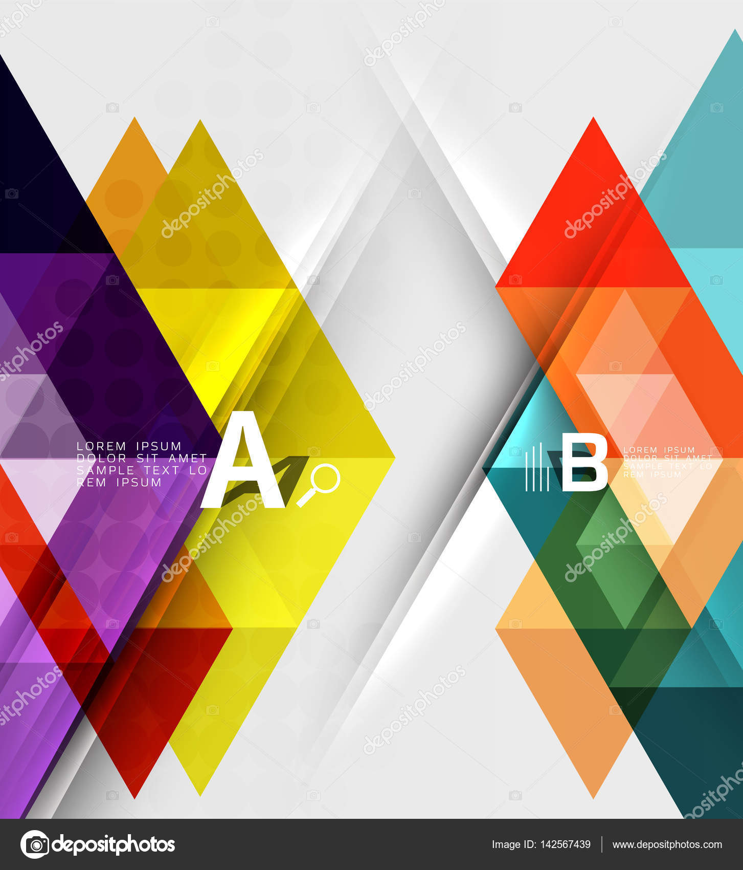 Transparent triangle tiles banner Stock Vector by ©akomov 142567439