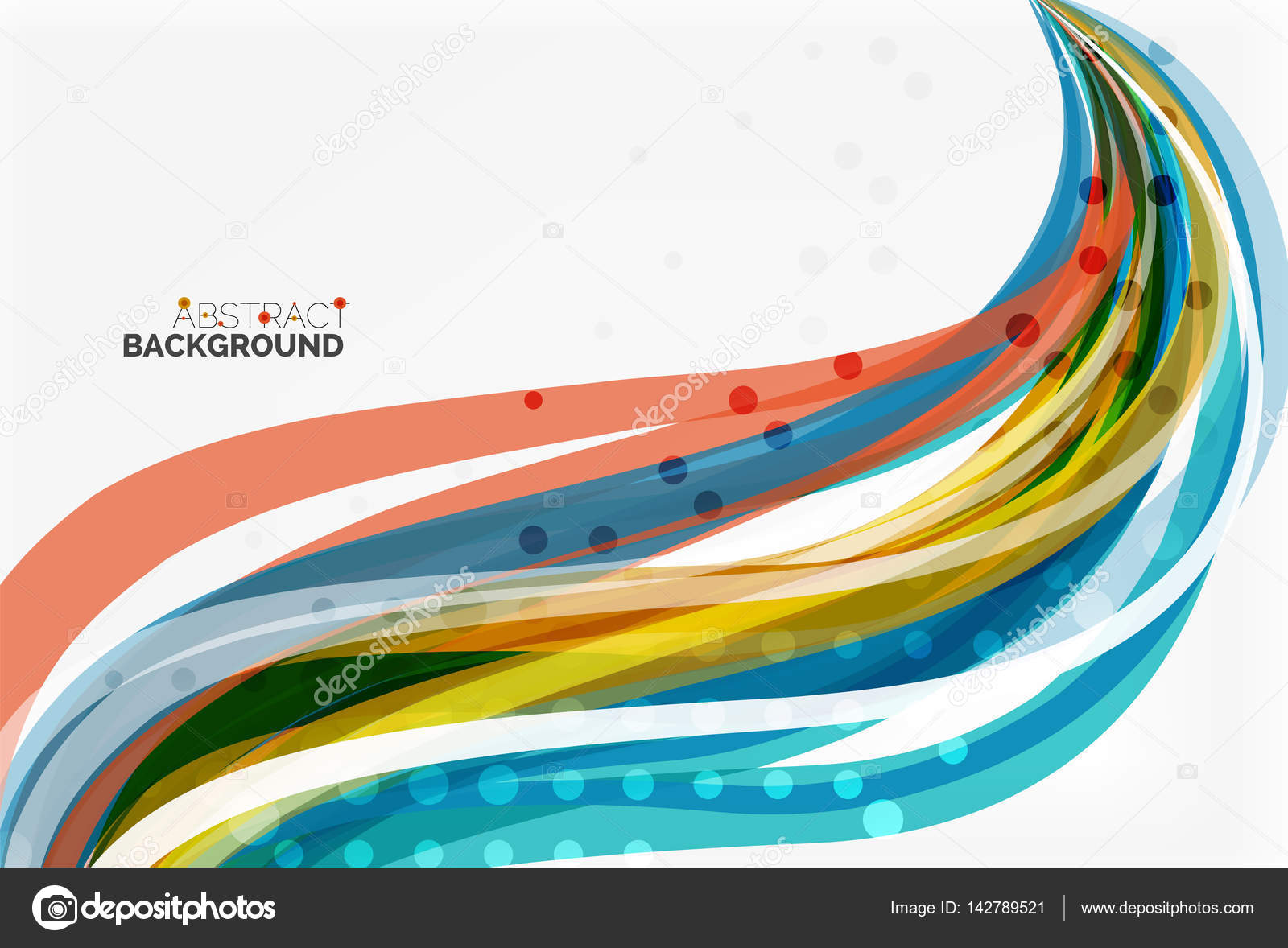 Colorful flowing wave abstract background Stock Vector by ©akomov 142789521