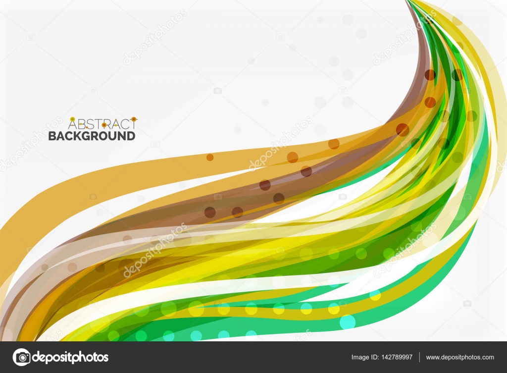 Vector color wave lines with dotted effect on light background Stock ...