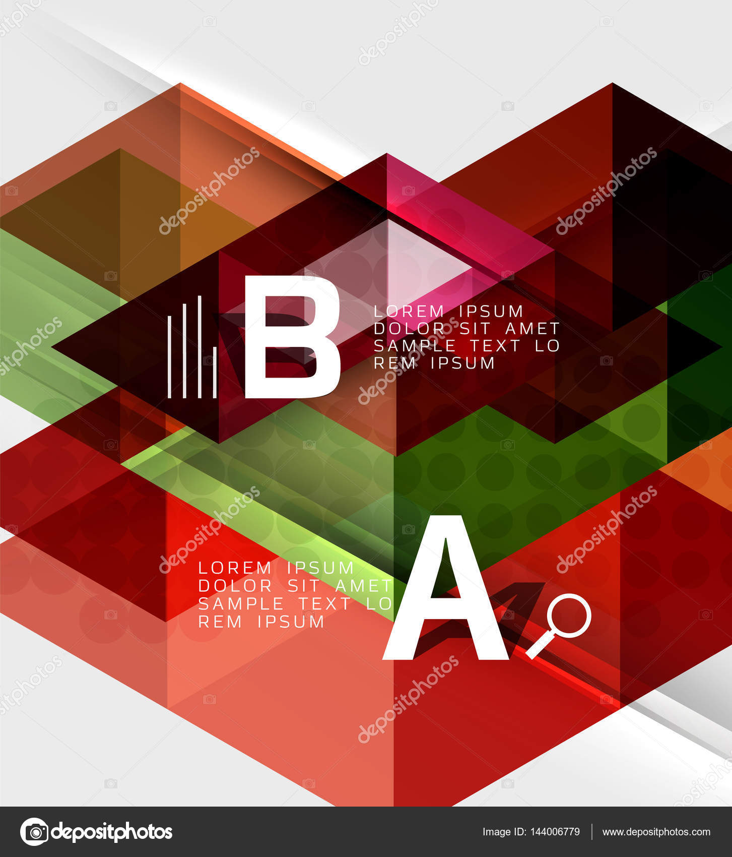 Transparent triangle tiles banner Stock Vector by ©akomov 144006779