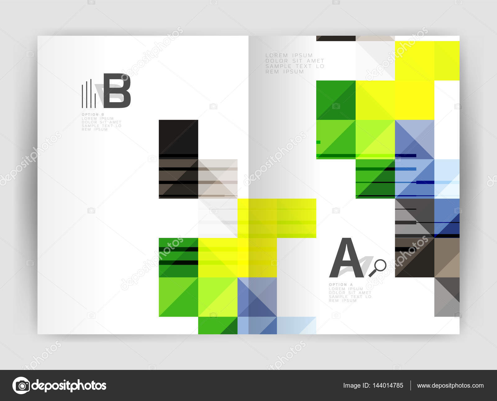 Square annual report brochure a4 print template Stock Vector by ©akomov ...