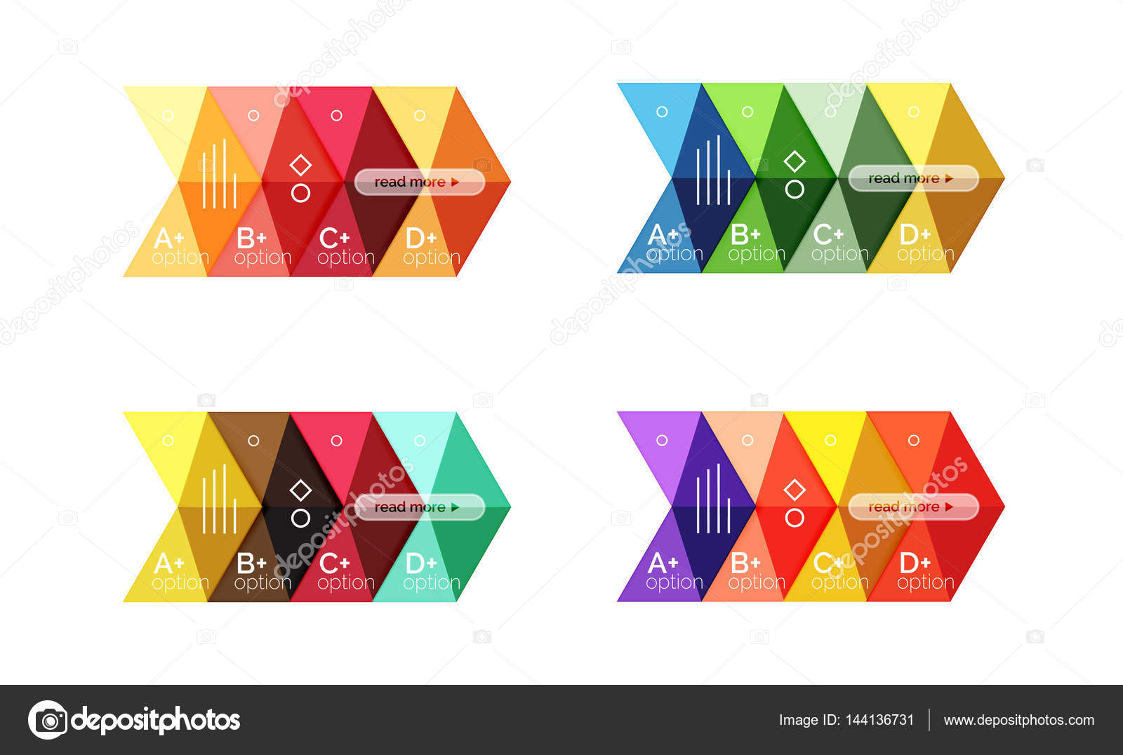 Vector arrow option infographic templates set Stock Vector by ©akomov ...
