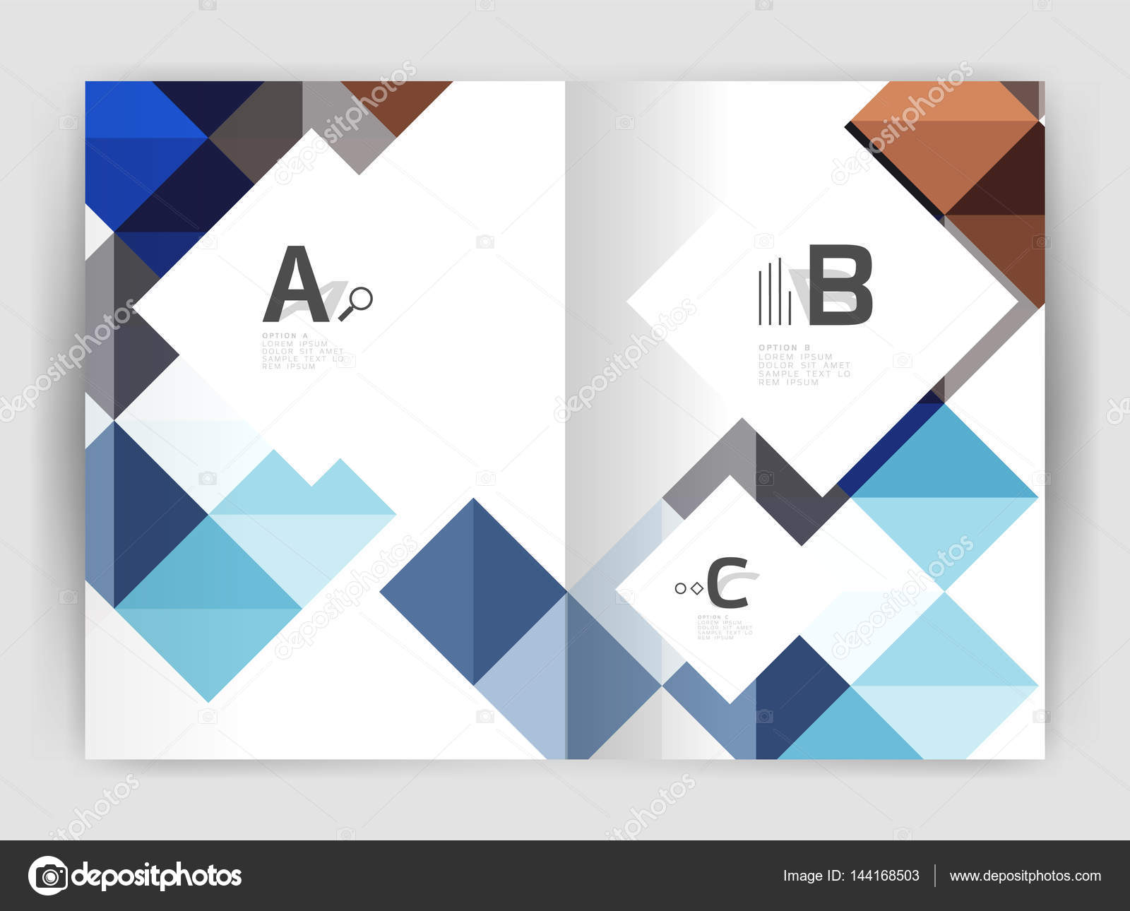 Square annual report brochure a4 print template Stock Vector Image by ...