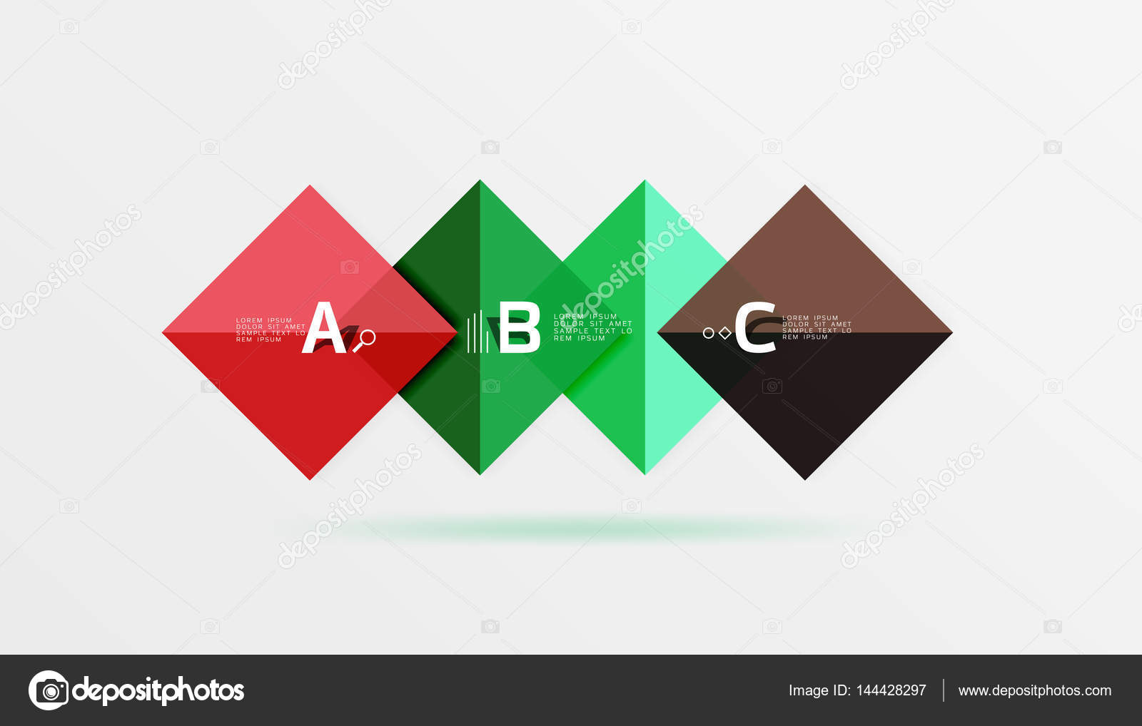 Overlapping square infographics Stock Vector Image by ©akomov #144428297