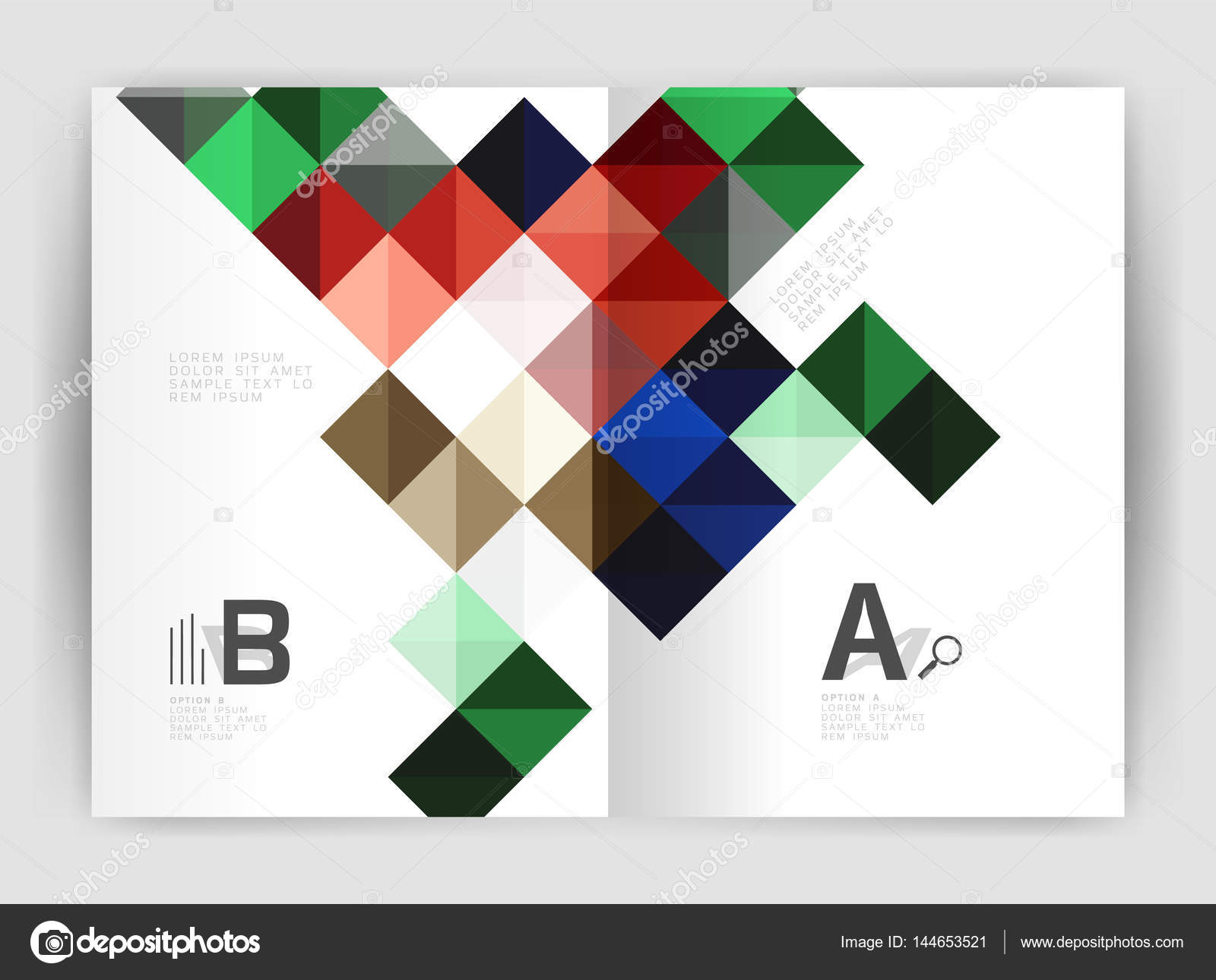 Square annual report brochure a4 print template Stock Vector Image by ...